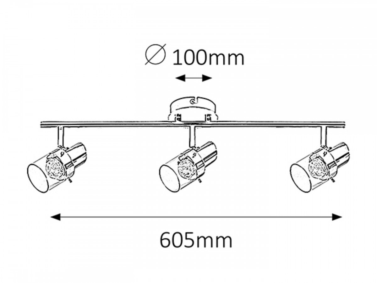Rabalux 6673 Dakota spotové svietidlo LED 3x 4,5W | Dekolamp.sk