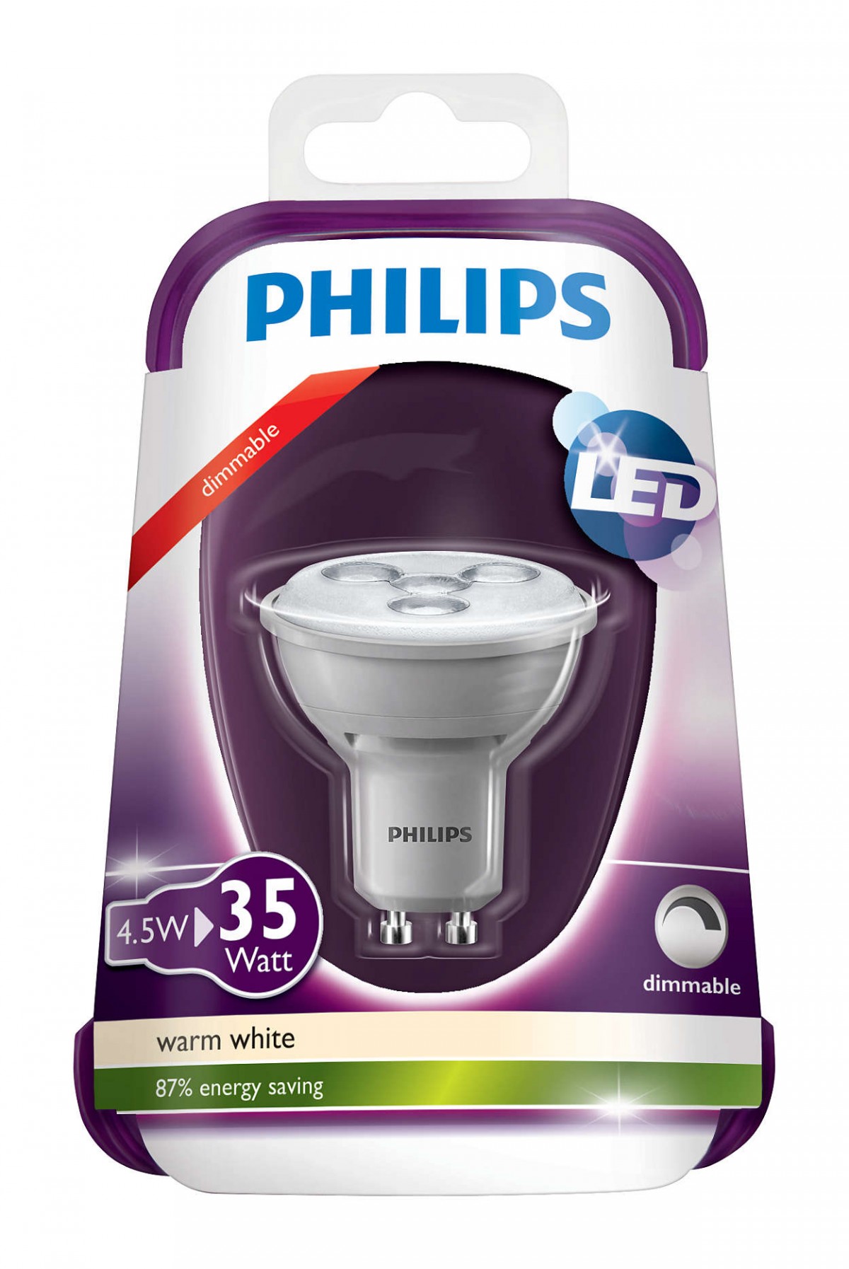 Philips LED 4,5 / 35W GU10 WW 230V 36D Grey DIM | Dekolamp.sk
