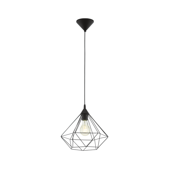 Eglo 94187 závesné svietidlo Tarbes 1x60W | E27 - čierna | Dekolamp.sk